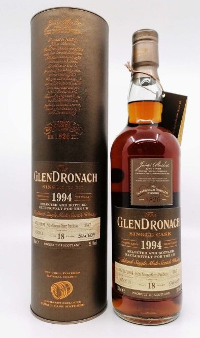 1994 Glendronach Pedro Ximenez Sherry Puncheon Single Cask 18 Year Old – Malibu Liquor & Wine